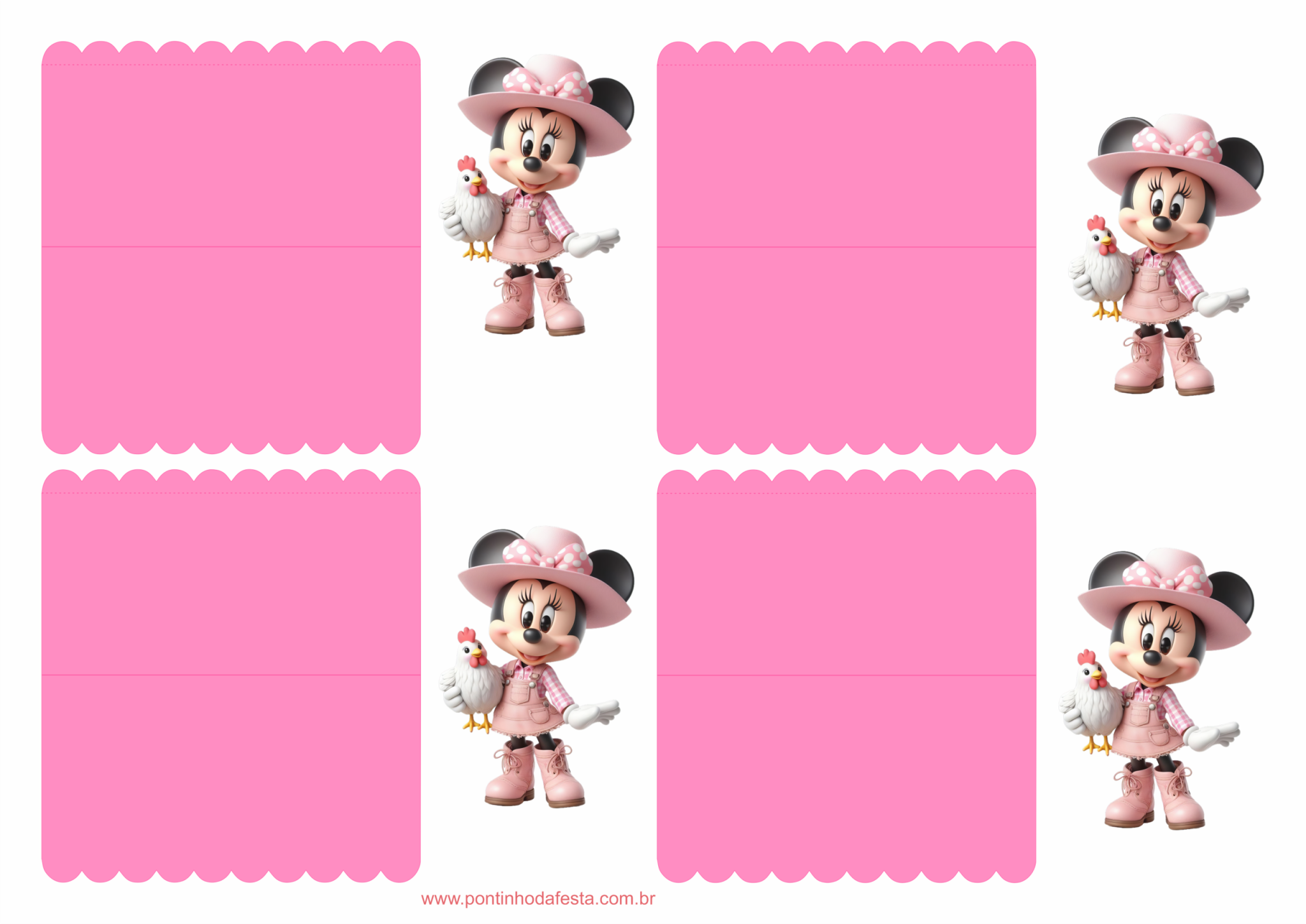 Minie fazendinha rosa